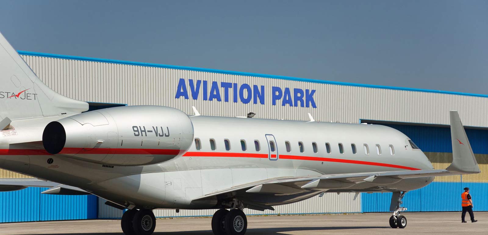 VistaJet Global 6000 Overnight at Hawarden Airport - Aviation Park Group